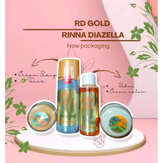 Jual PAKET CREAM RD GOLD KEMASAN LAMA ORIGINAL RINNA DIAZELLA (BARCODE ...