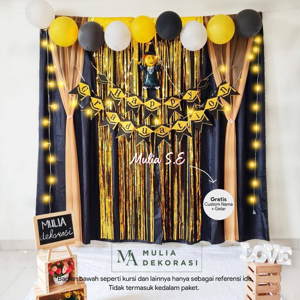 Jual Dekorasi Backdrop Wisuda Kelulusan Background Bekdrop DIY Paket ...