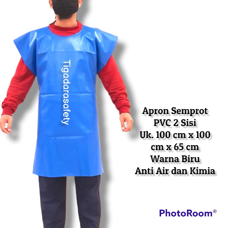 Jual Apron Semprot Ponco PVC 2 Sisi Anti Air dan Anti Kimia 100cm x ...