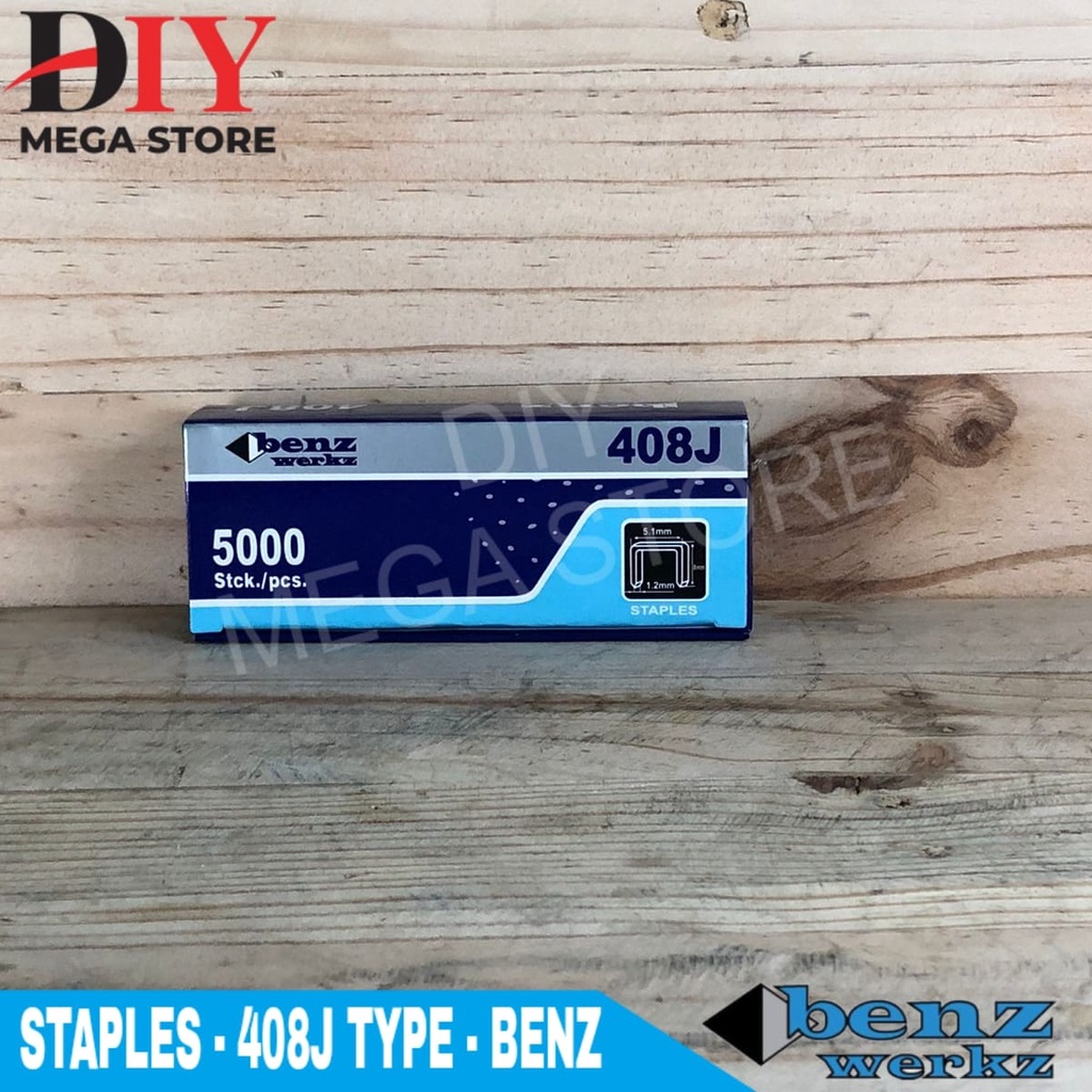 Jual Isi stapler 408J benz werkz staples tembak angin 5000 pcs isi ...