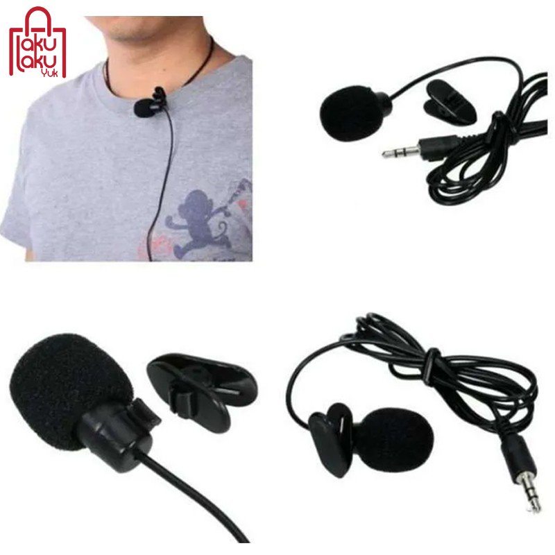 Jual Mic Clip On 3.5 mm Microphone with Clip Mic Jepit Mic Clip ...
