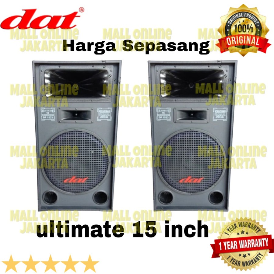 Jual Speaker pasif 15 inch dat ultimate 1533 pasiv sound system ...
