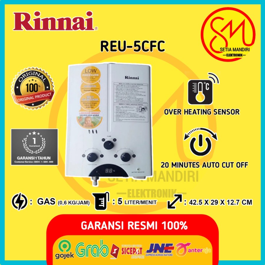 Jual RINNAI REU5CFC Gas Water Heater - REU-5CFC | Shopee Indonesia