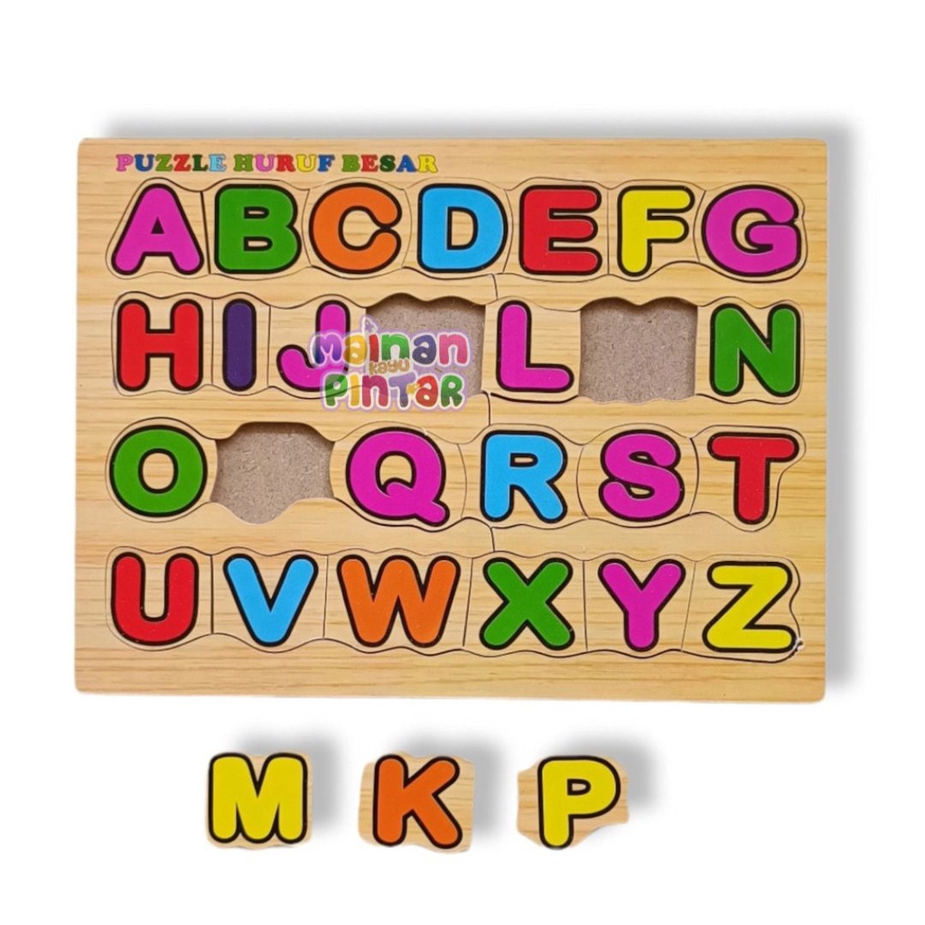Jual Rapid Toys Puzzle Kayu Jigsaw Huruf Besar - Mainan Edukasi Anak ...