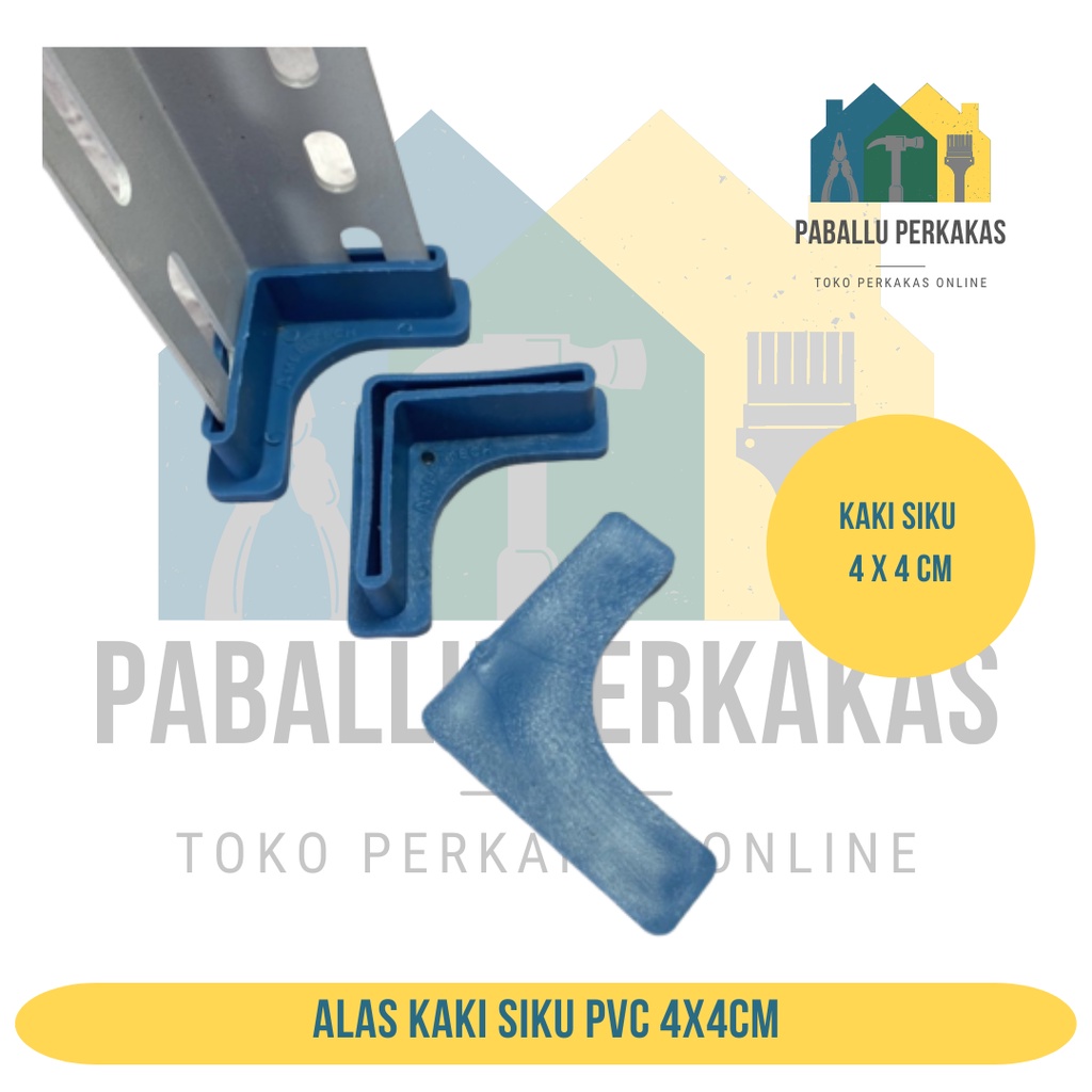 Jual Alas kaki Siku PVC 4x4cm / Alas Kaki besi Kursi Meja Rak Siku ...