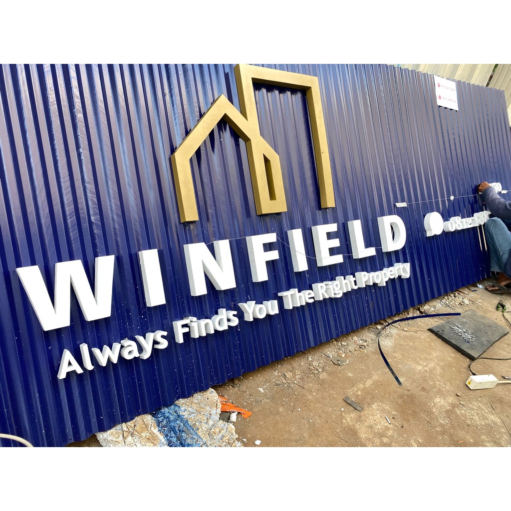 Jual Huruf Timbul Galvanis / Huruf Timbul Stainless | Shopee Indonesia