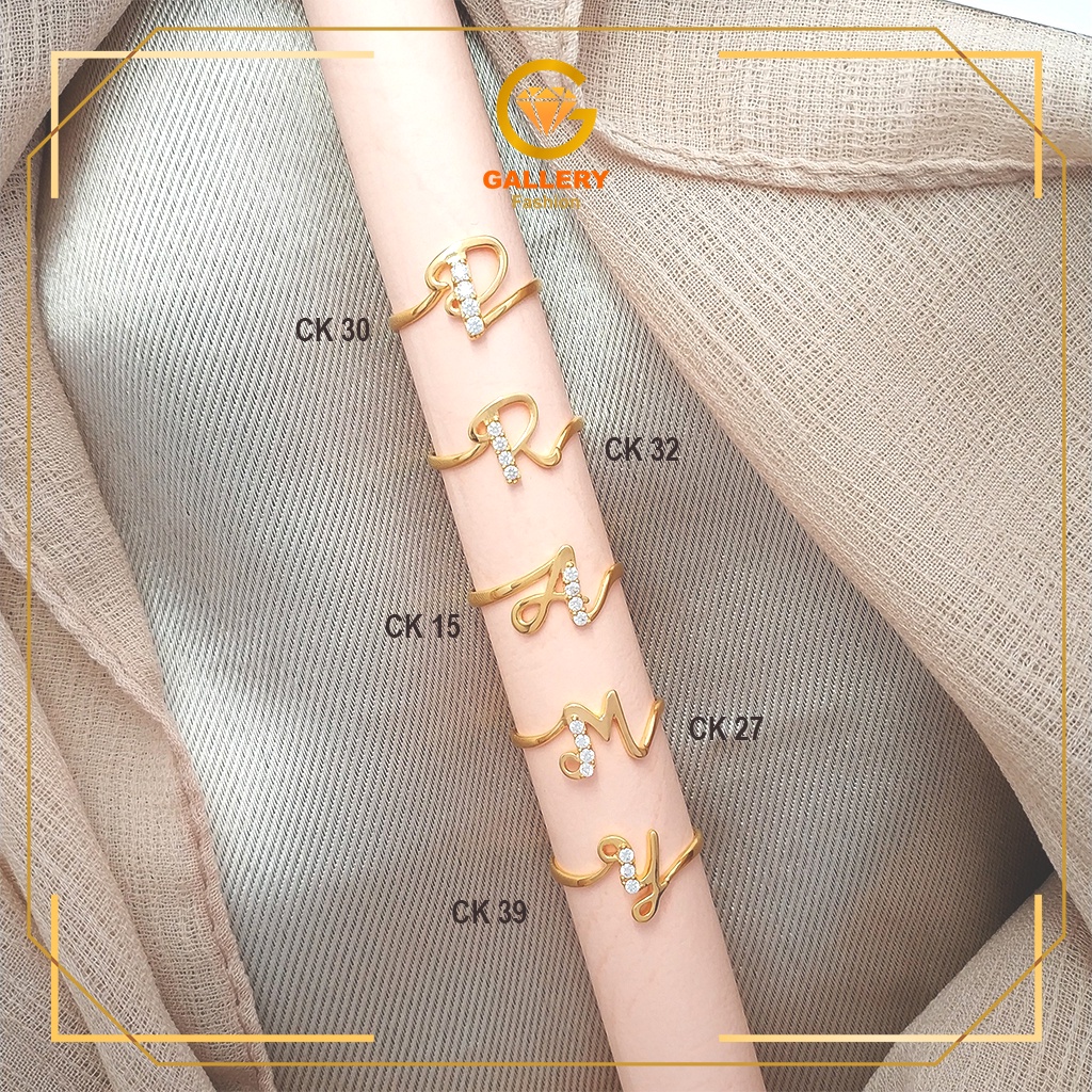 Jual CINCIN MOTIF HURUF CINCIN WANITA LUCU ALPHABET SERIES INISIAL NAMA ...