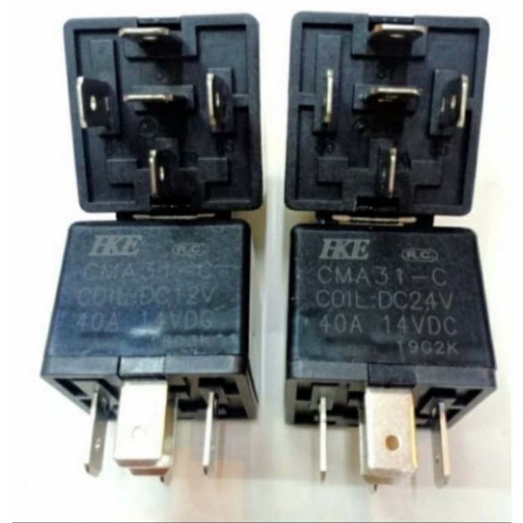 Jual relay mobil 24v Dc 40A relay merek HKE 5 kaki 5pin | Shopee Indonesia