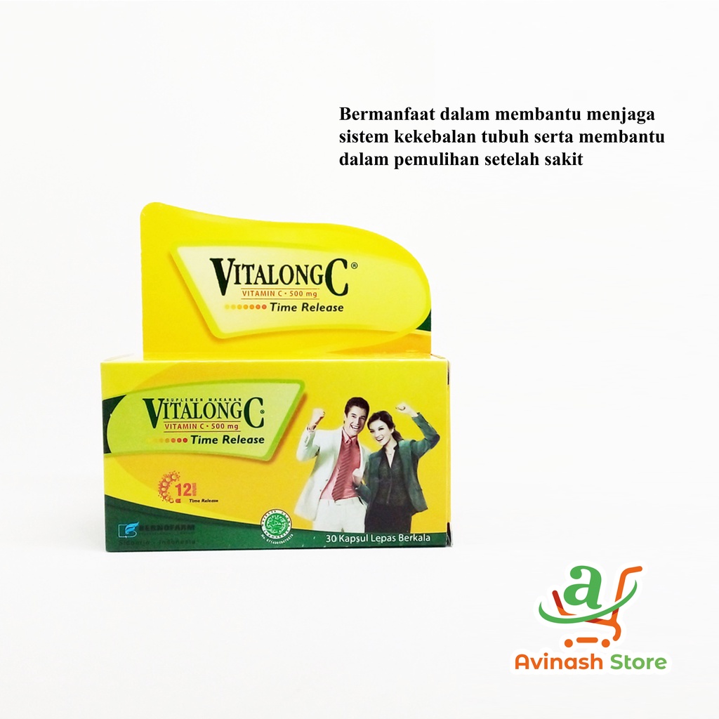 Jual VITALONG C BOTOL 30 KAPSUL VITAMIN C 500 MG | Shopee Indonesia