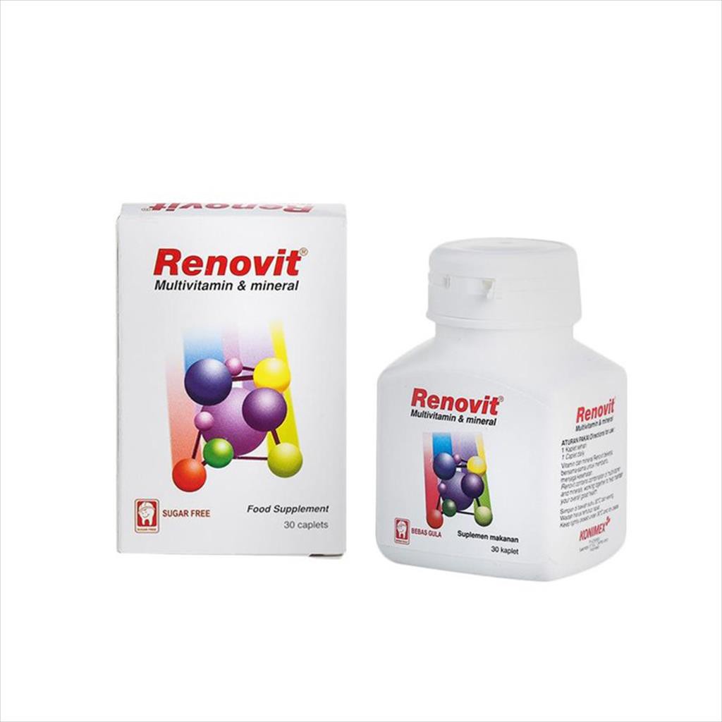 Jual RENOVIT Multivitamin & Mineral 30 Kaplet | Shopee Indonesia