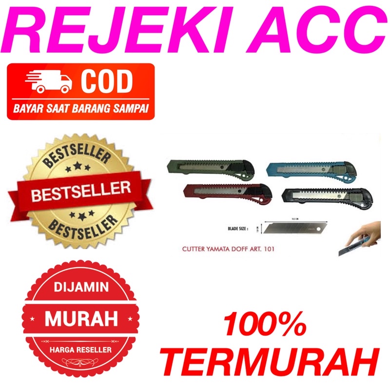 Jual Pisau Cutter Ukuran Besar 18mm / Transparan Warna Warni Cuter ...