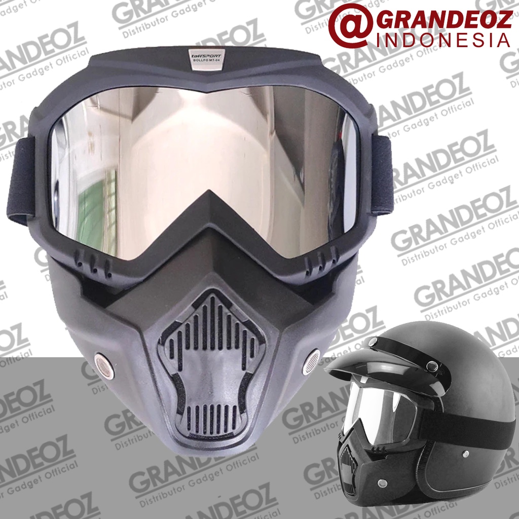 Jual BOLLFO GOGGLES Kacamata + Masker Full Face Helem Goggle Mask ...