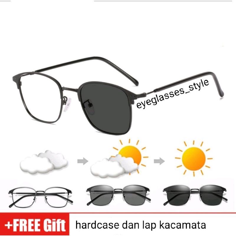 Jual kacamata lensa photocromic normal/minus/cyilinder paket frame dan ...