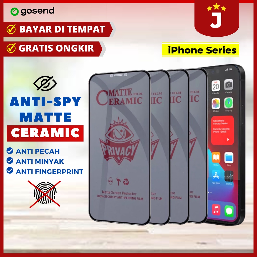 Jual Tempered / Temper / Temple Glass Glas Privacy Anti Gores Matte ...