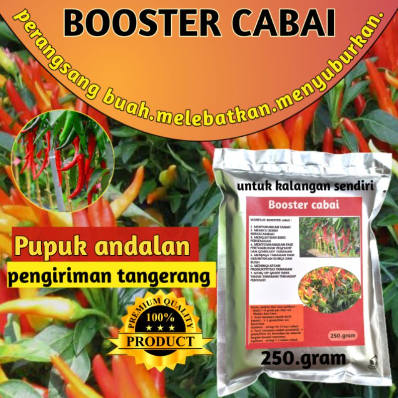 Jual Pupuk Cabai Organik Perangsang Buah Pelebat Buah dan Bunga mempercepat pertumbuhan isi 250 ...