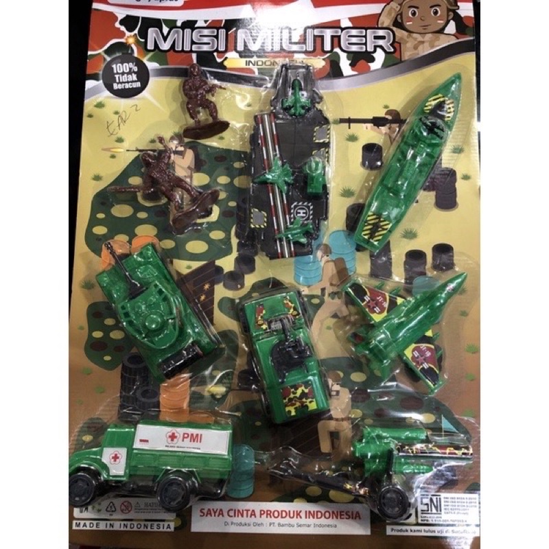 Jual Mainan tentara army set soldier tank benteng ransel tas figure military prajurit perang ...