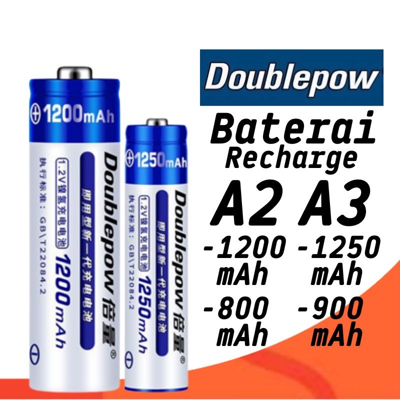 Jual Baterai Doublepow Rechargeable A3 & A2` Batre Cas AAA & AA ...