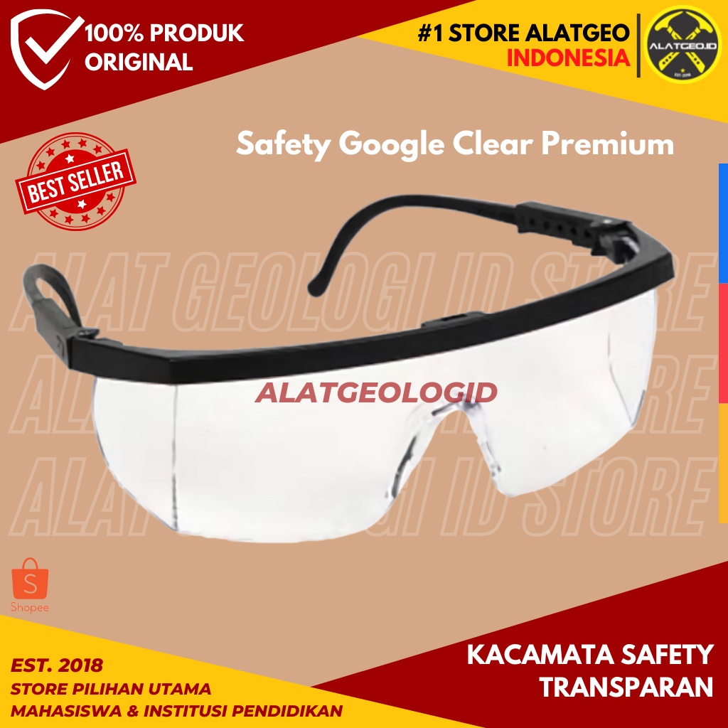Jual Kaca Mata Safety Bening Clear Gerinda / Laboratorium / Geologi ...