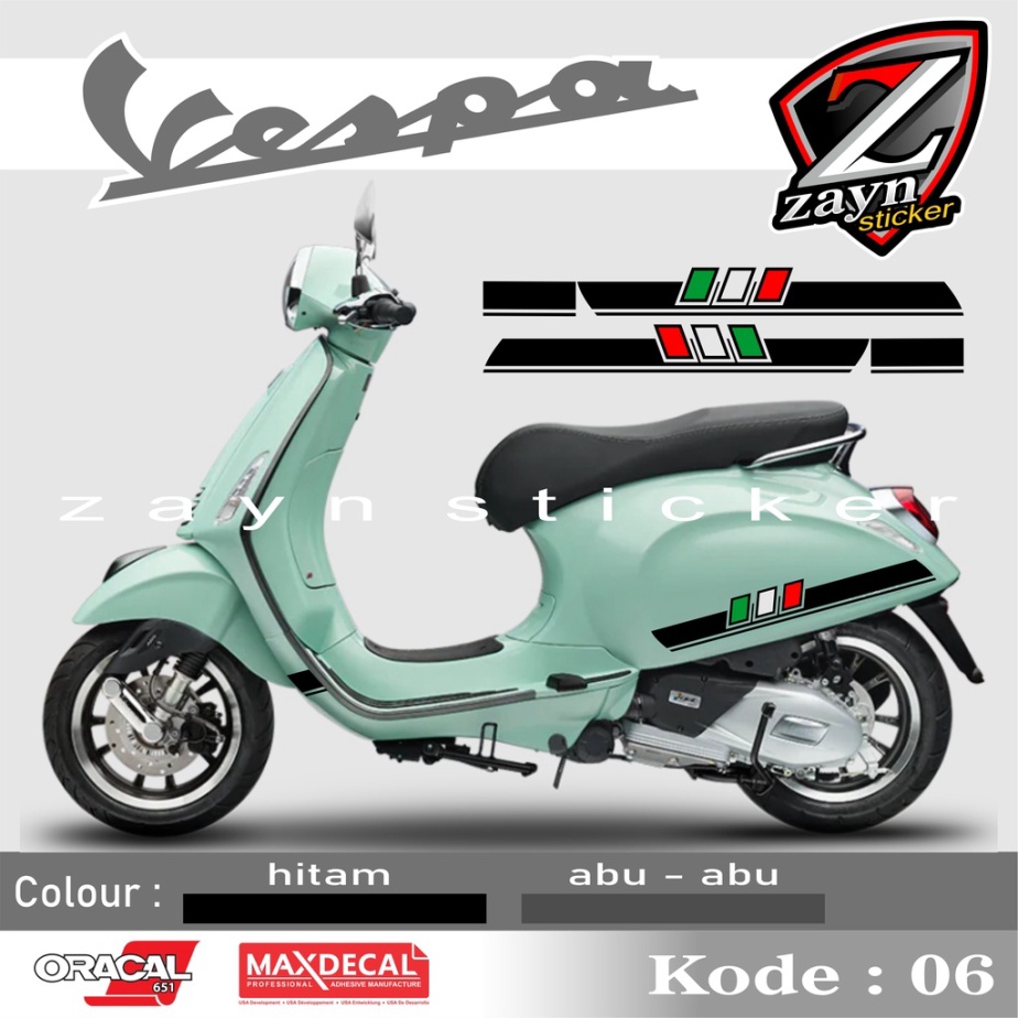 Jual STIKER LIST CUTTING STICKER STRIPING VESPA ITALIAN STYLE MINIMALIS ...
