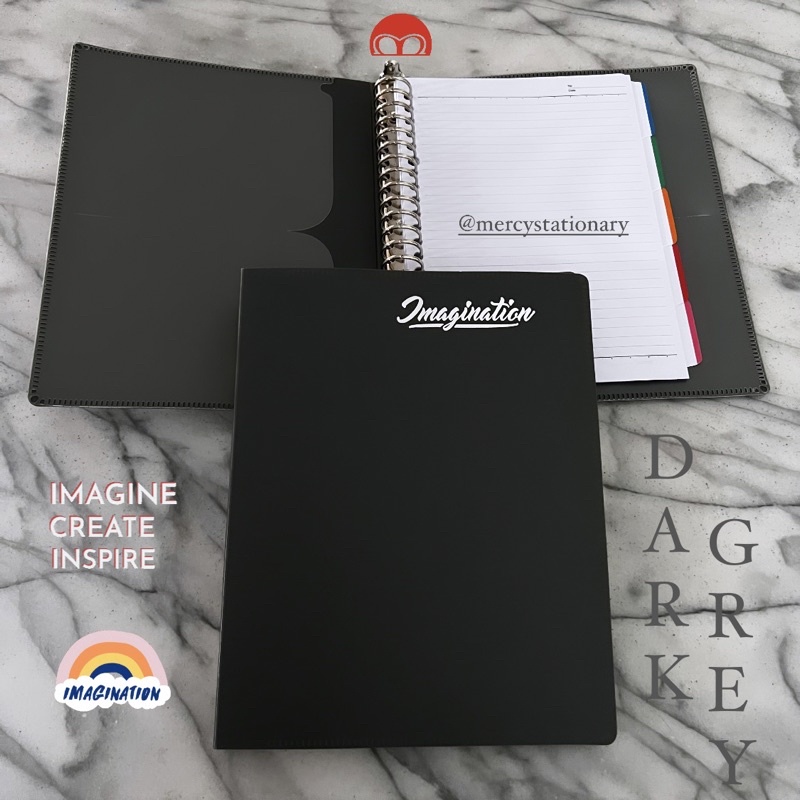 Jual Map Binder Note Joyko A5 - Loose Leaf Binder Dark Grey White Gold ...