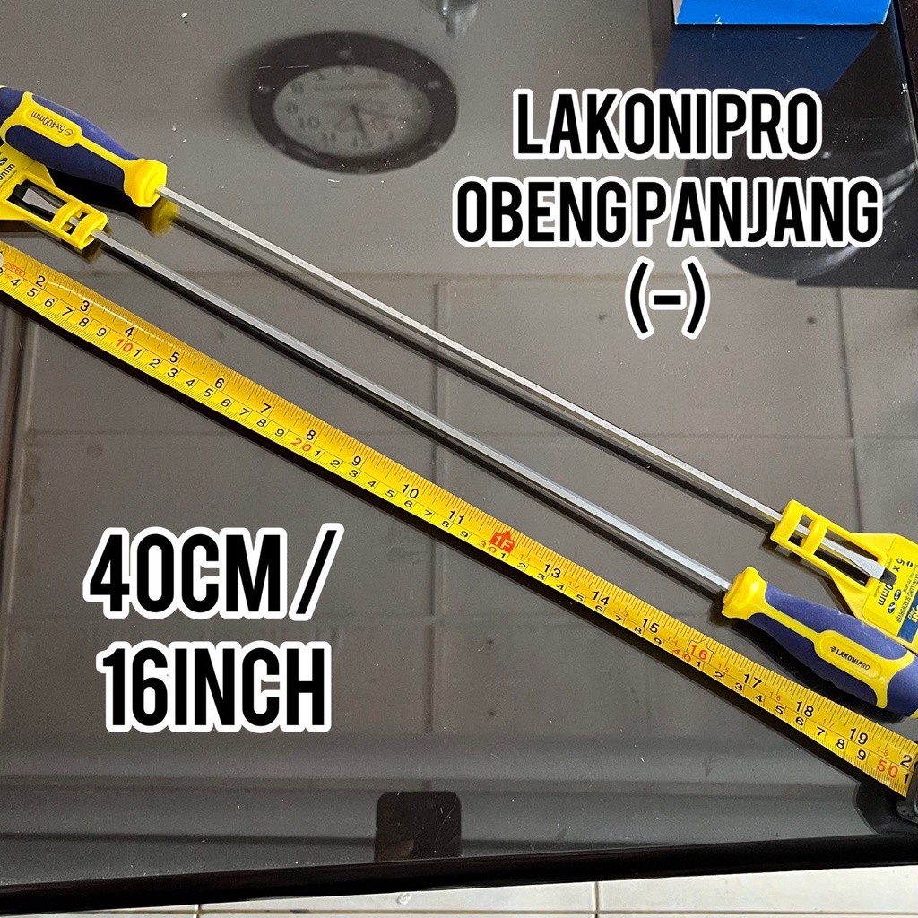 Jual OBENG PANJANG 40 CM MINUS (-) PLUS (+) LAKONI PRO - JETJO TOOLS ...