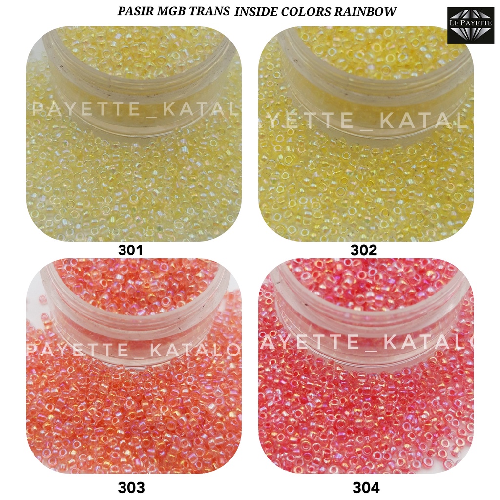 Jual Payet Pasir MGB Trans Inside Colors Rainbow 12/O - (301-304 ...
