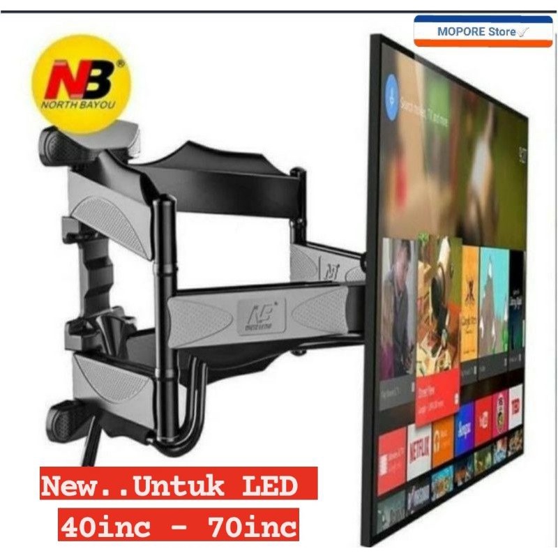 Jual BRACKET BREKET LED NORTH BAYOU NB P5/Swivel Untuk Ukuran TV LED ...