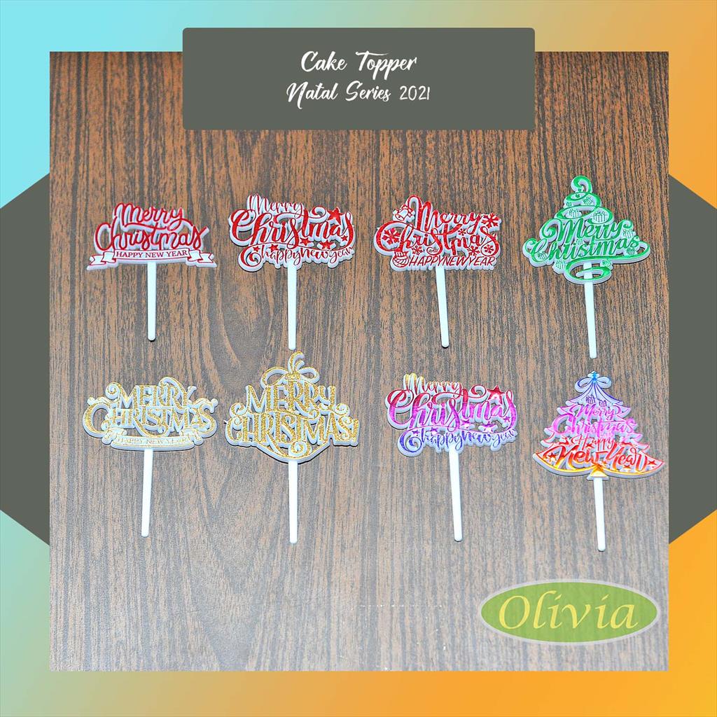 Jual Cake Topper Hiasan Kue Natal Merry Christmas | Shopee Indonesia