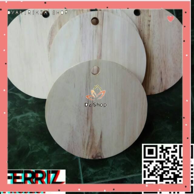 Jual Papan Kayu Pinus Bundar Talenan Bulat Telenan Pizza Diameter 30cm ...