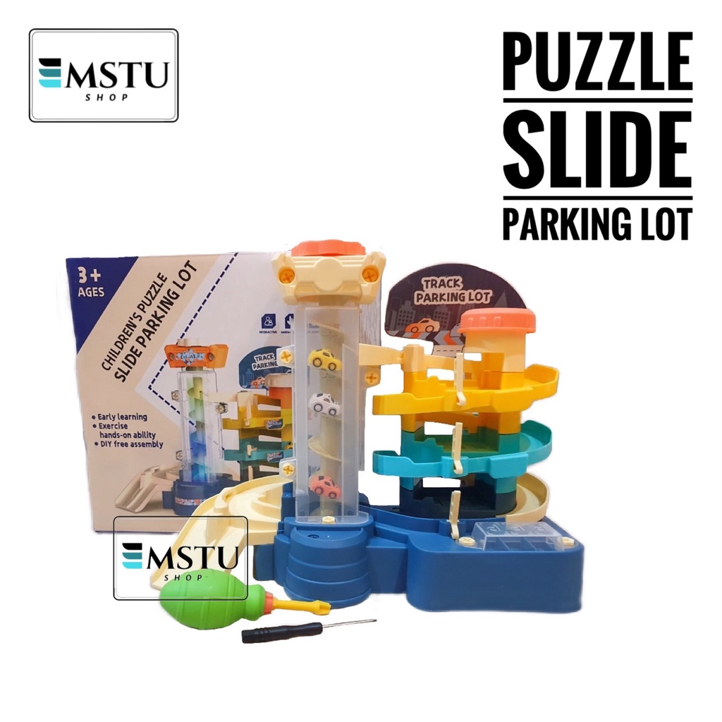 Jual Puzzle Slide Parking Lot (Mainan Anak/ Mobil/ Gedung Parkir/ Car ...