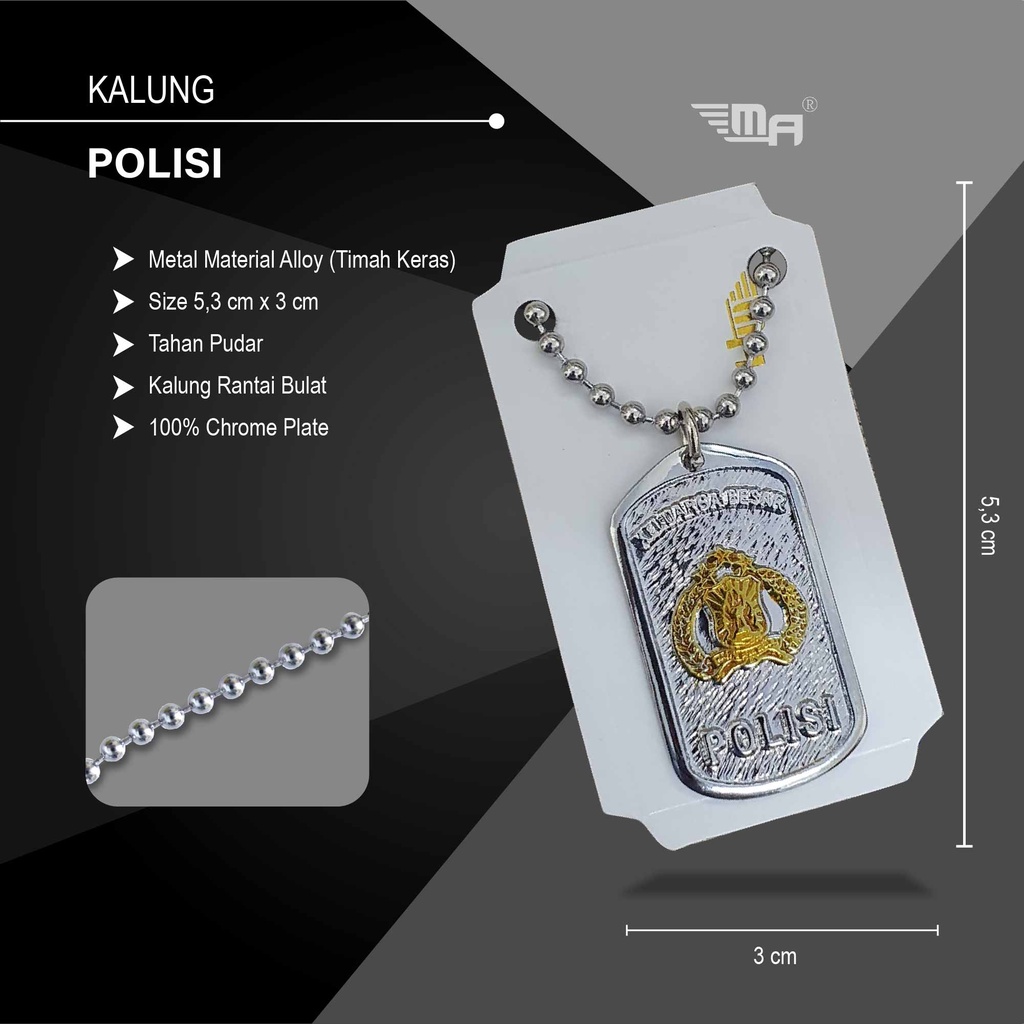 Jual KALUNG LOGO POLISI RANTAI LOGAM | Shopee Indonesia