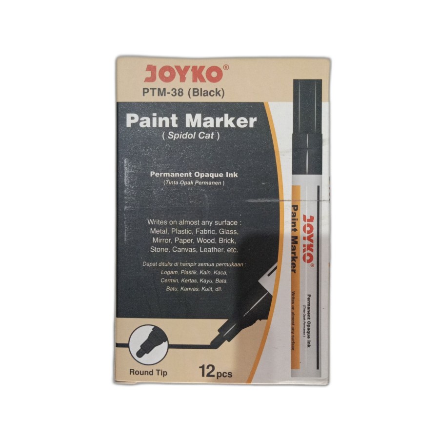 Jual Spidol Paint Marker Joyko Permanen / 1 Pack Isi 12 Pcs | Shopee ...