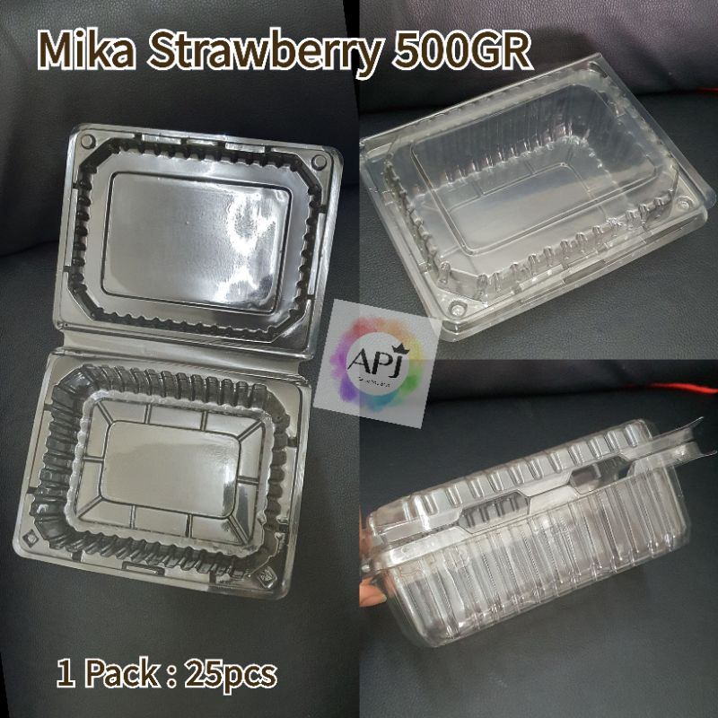 Jual ISI 25PCS & 50PCS Mika Strawberry / Mika Buah / Mika Kotak Buah ...