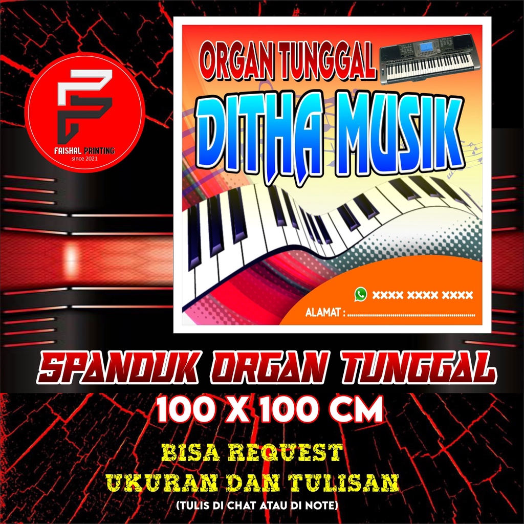 Jual Spanduk Grup Organ Tunggal / Banner Grup Electone Ukuran 1 x 1 ...