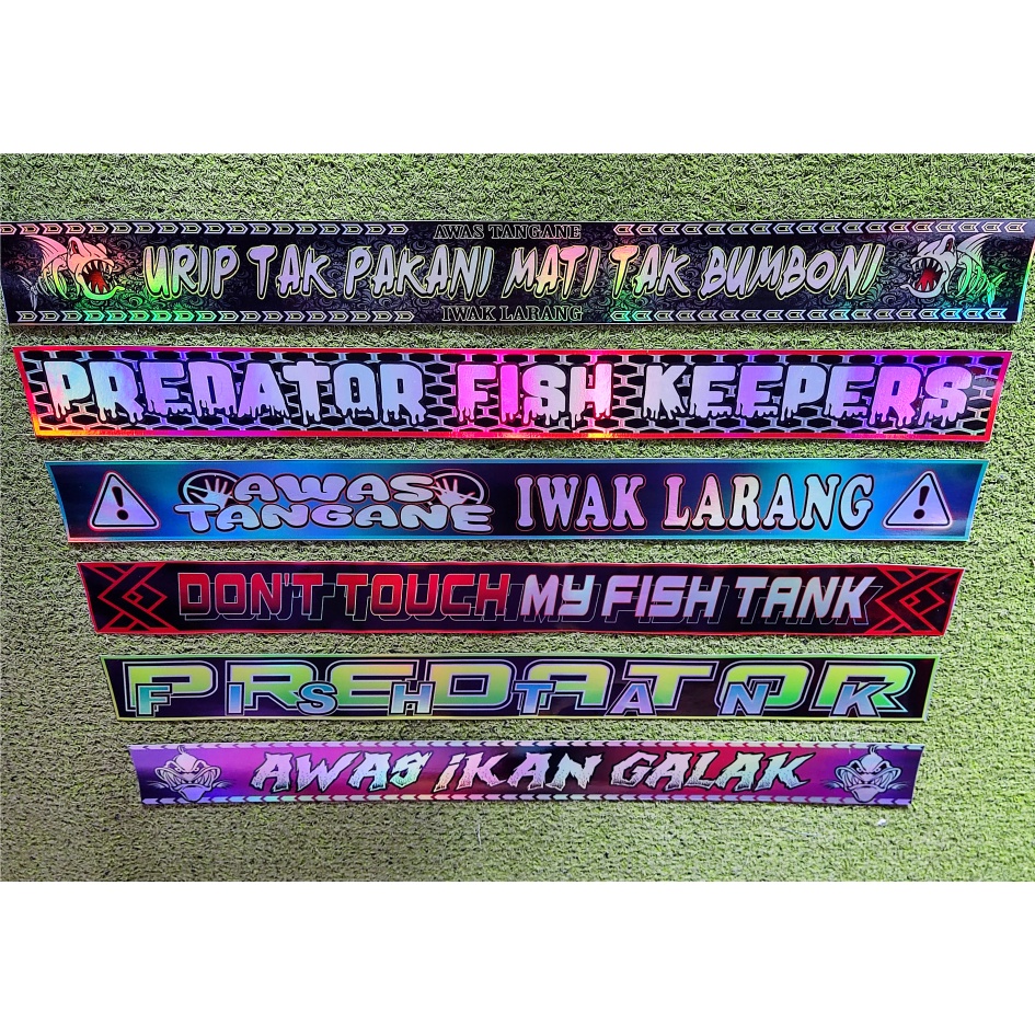 Jual STIKER AKUARIUM IKAN GALAK HOLOGRAM / IKAN CHANNA | Shopee Indonesia