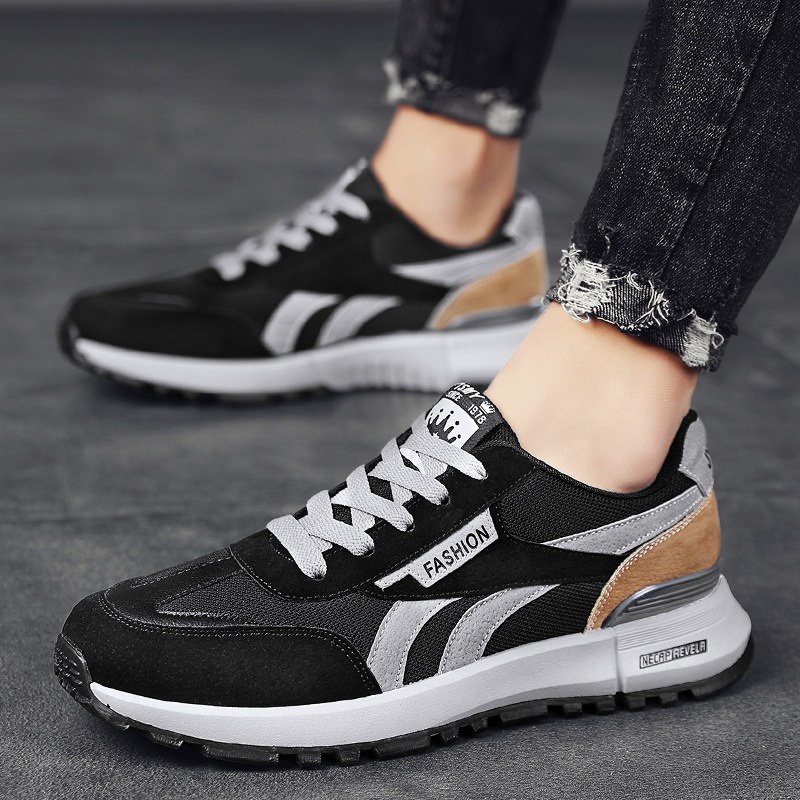Jual JS Sepatu Olahraga Pria Sneakers Cowok Sepatu Jalan Santai Joging ...