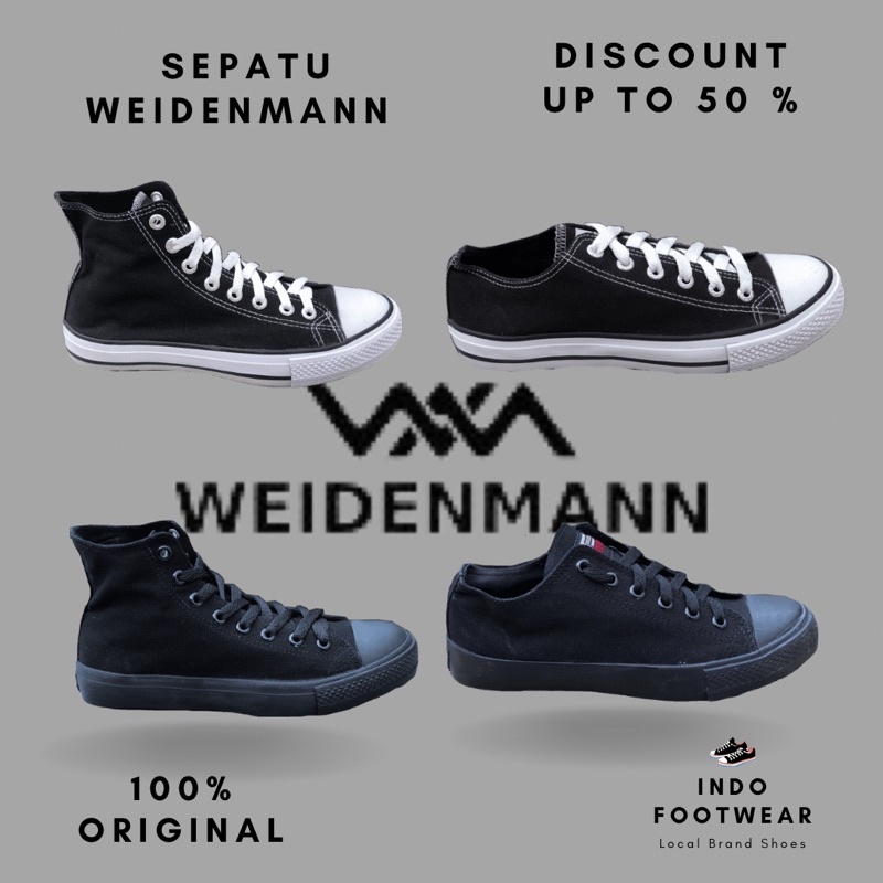 Jual Sepatu Weidenmann Vulcanized Bw Allblack / Sepatu Sekolah ...