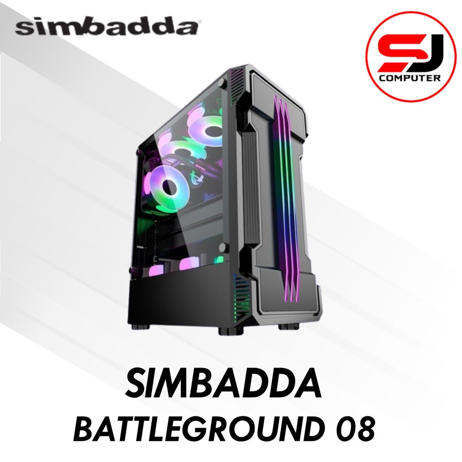 Jual Casing Simbadda Battleground 08 RGB ATX Gaming Case | Shopee Indonesia