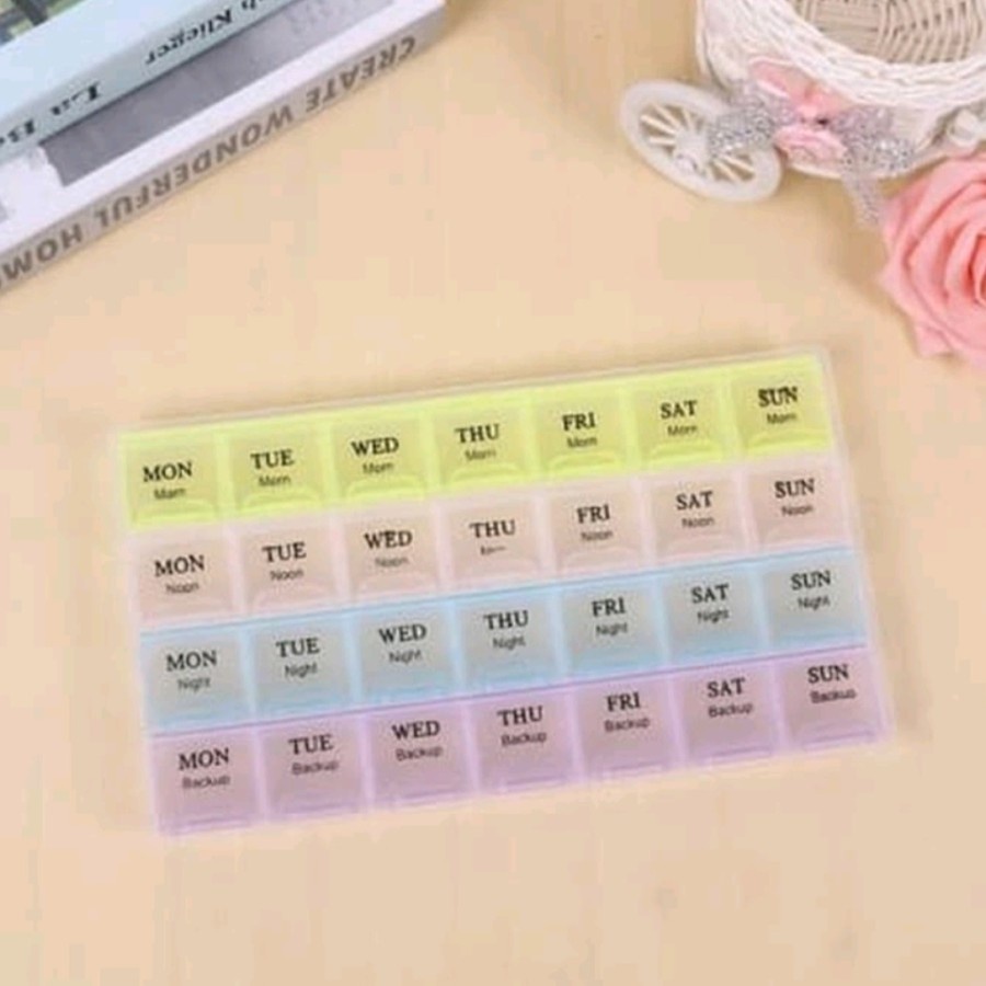 Jual KOTAK OBAT 28 SEKAT - TEMPAT OBAT 7 HARI - KOTAK OBAT MINGGUAN ...