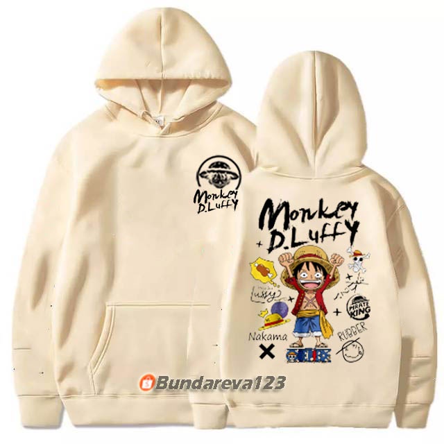 Jual Jaket Hoodie Anime One Pice Monkey D Luffy / Sweater Anime One ...