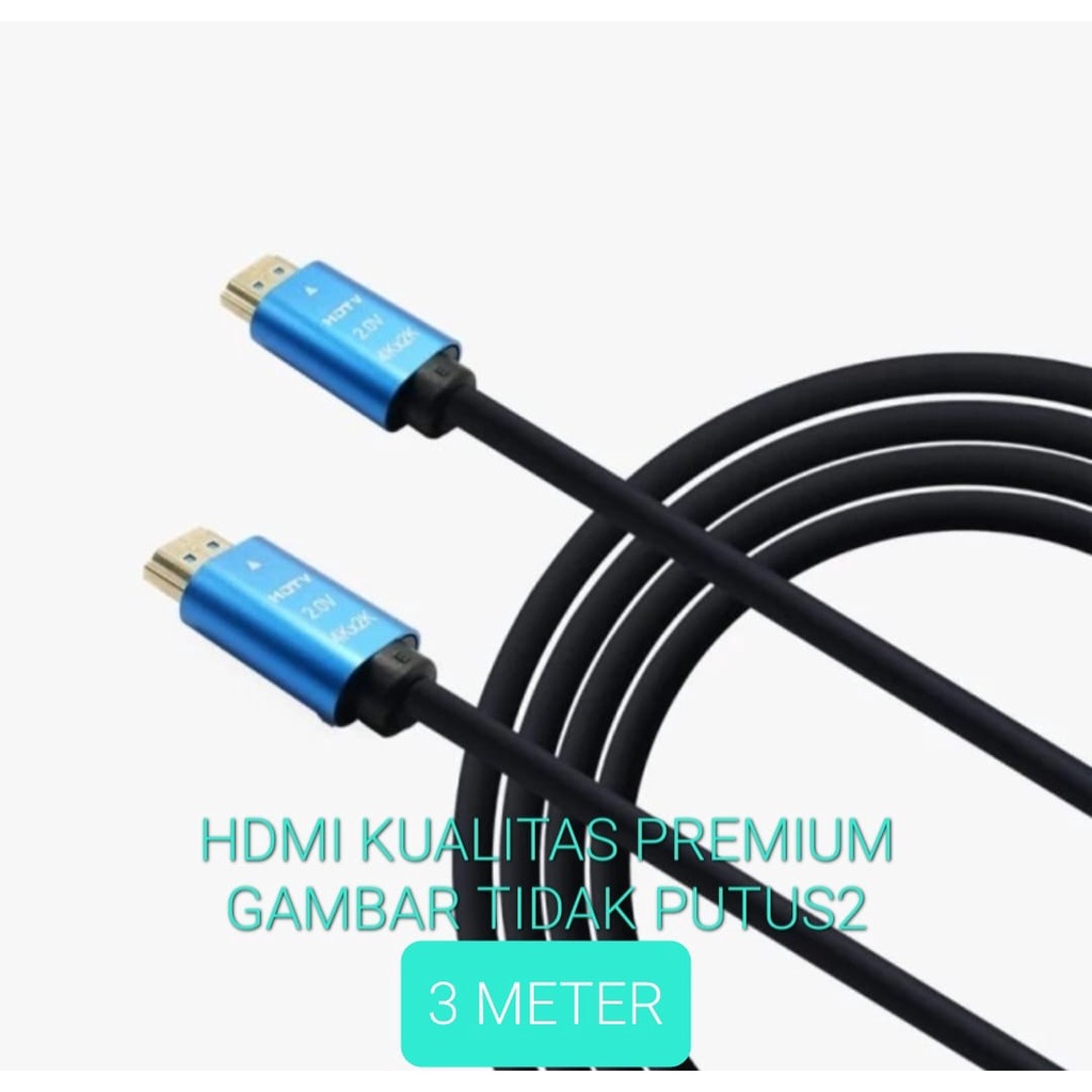 Jual ORIGINAL KABEL HDMI 3 M METER 4K CABLE TV TELEVISI PS GAME CPU ...