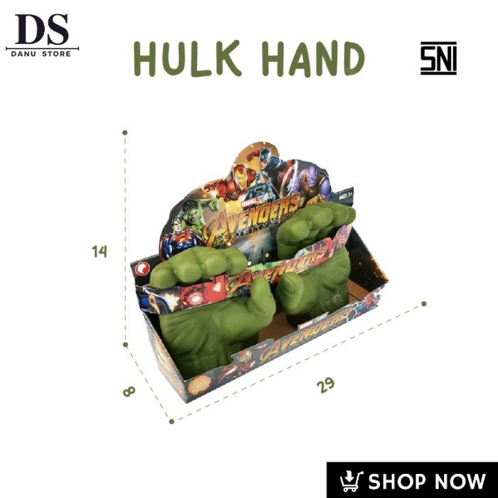 Jual Marvel Avengers Age Ultron Hulk Gamma Grip Fists Sarung Tangan ...