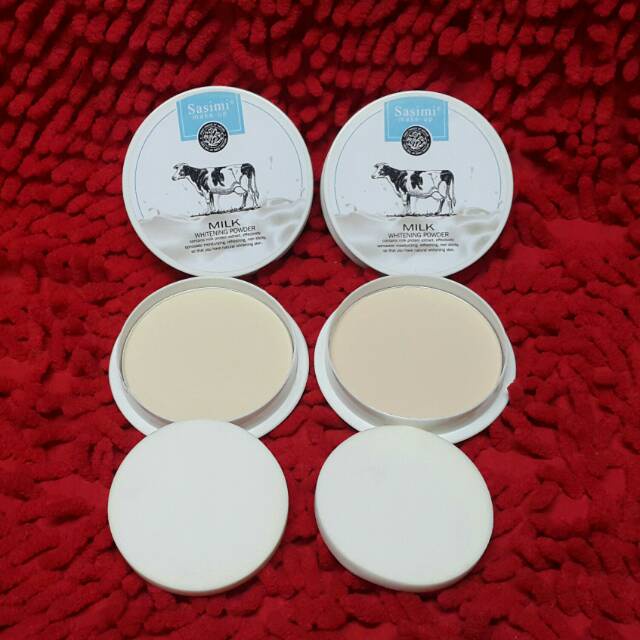 Jual Bedak Padat Make Up Sasimi Milk Whitening Powder Bedak Susu Sapi ...