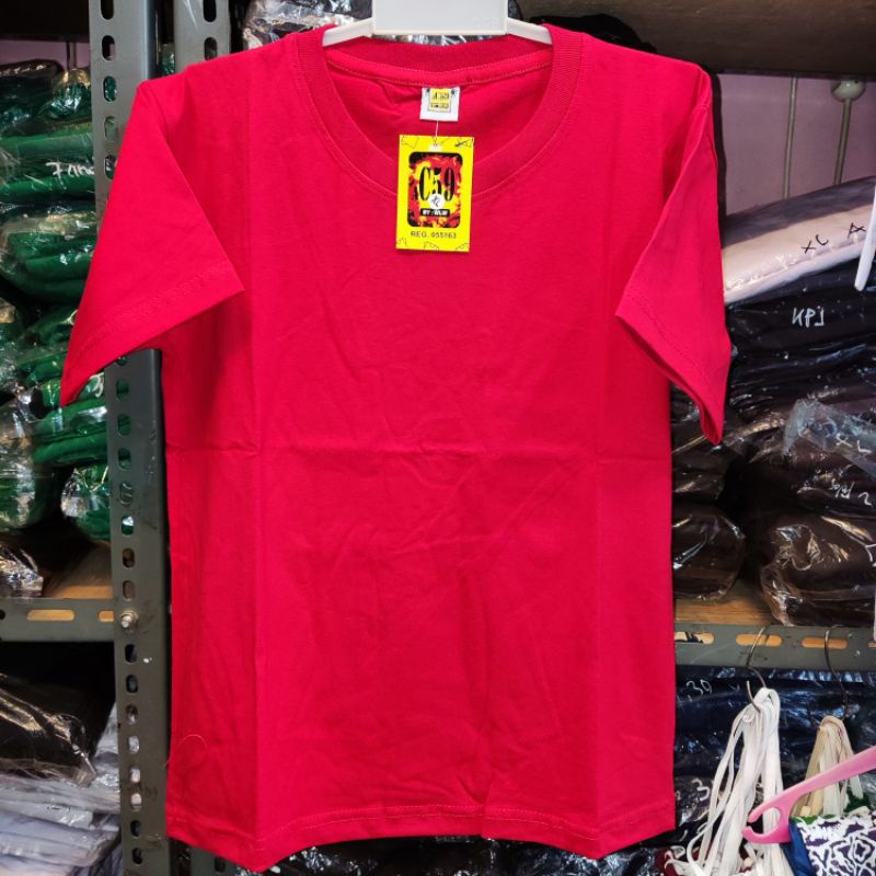 Jual kaos lengan pendek polos merah, putih, orange dan hitam merk C59 ...
