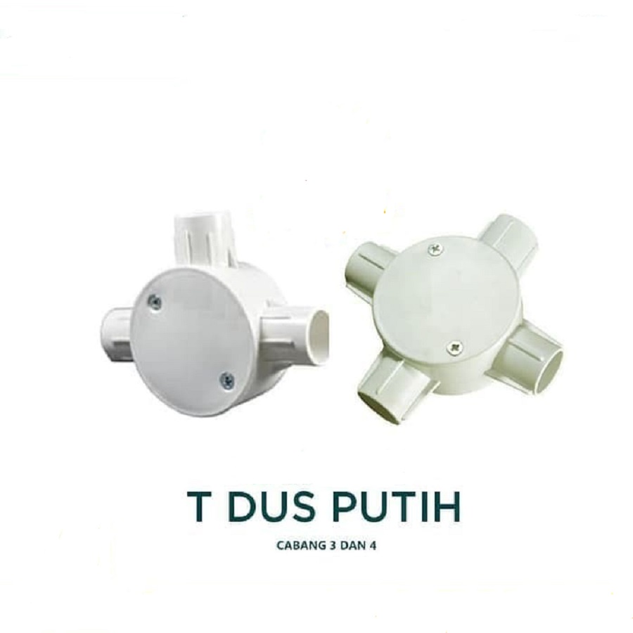 Jual T dus Tdus Tdos T dos Tedus Teedus Teedos Cabang 3 & 4 20mm Putih ...