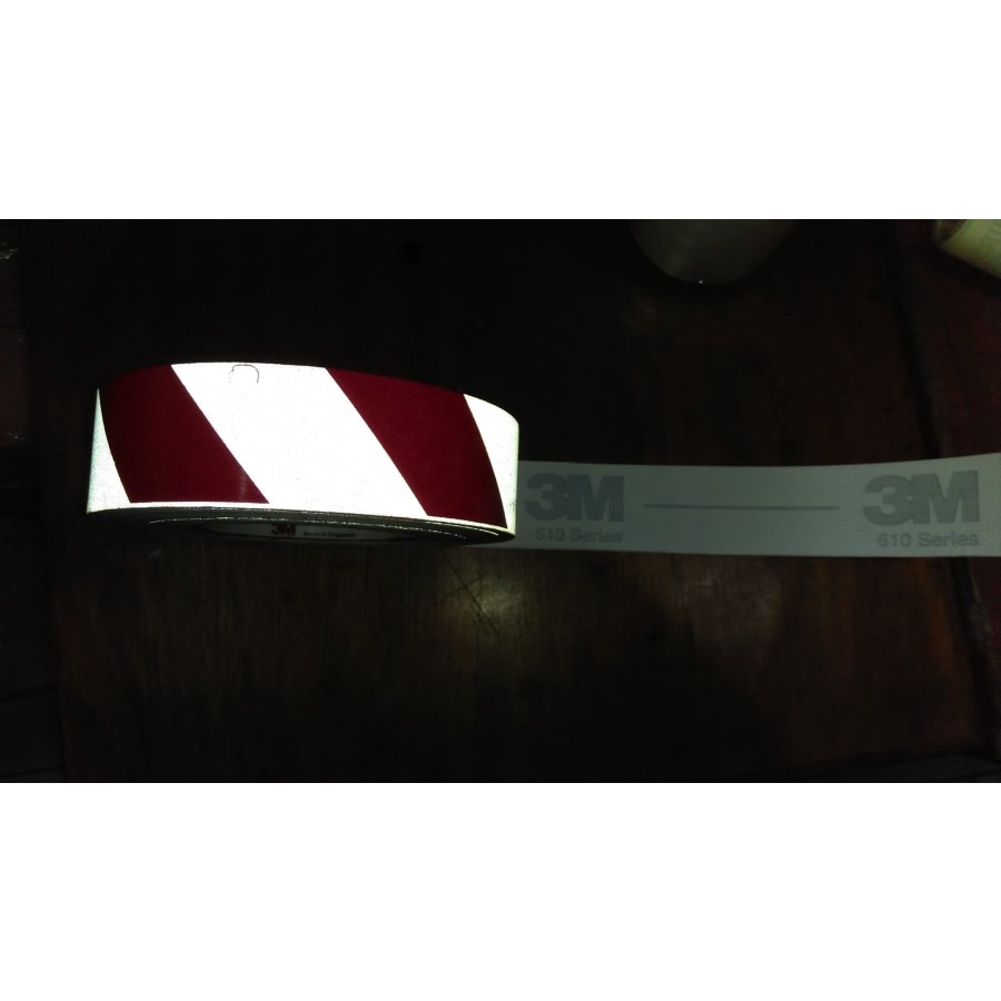 Jual Original 3M Stiker Reflective Tape Merah Putih Red White Sticker ...
