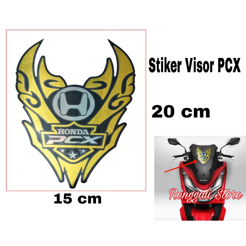 Jual Setiker Visor PCX/Sticker Visor Dua pilihan warna | Shopee Indonesia