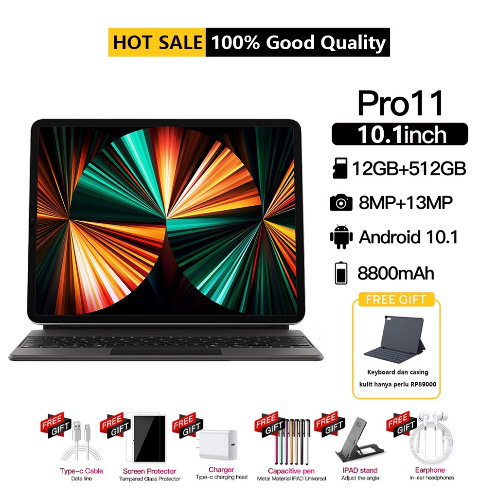 Jual Tablet PC Galaxy ipad Pro11 Tab Baru ROM 12GB + 512GB RAM Tablet ...