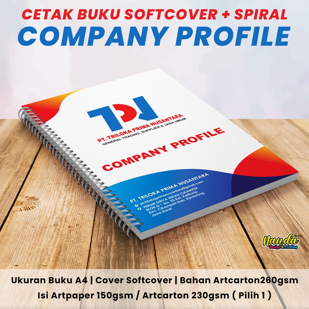 Jual CETAK BUKU COMPANY PROFILE PERUSAHAAN, KATALOG PRODUK + SPIRAL ...