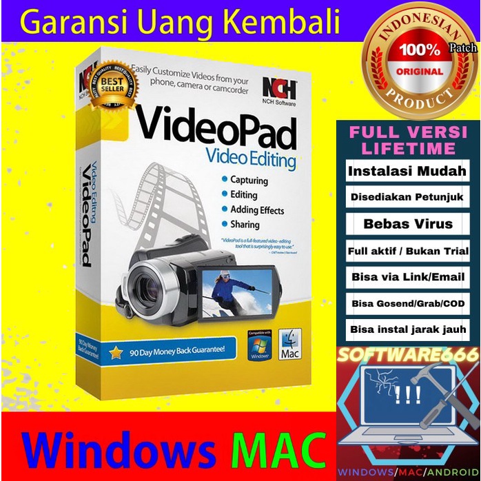 Jual NCH VideoPad Video Editor Professional 10 [WIN] | Shopee Indonesia